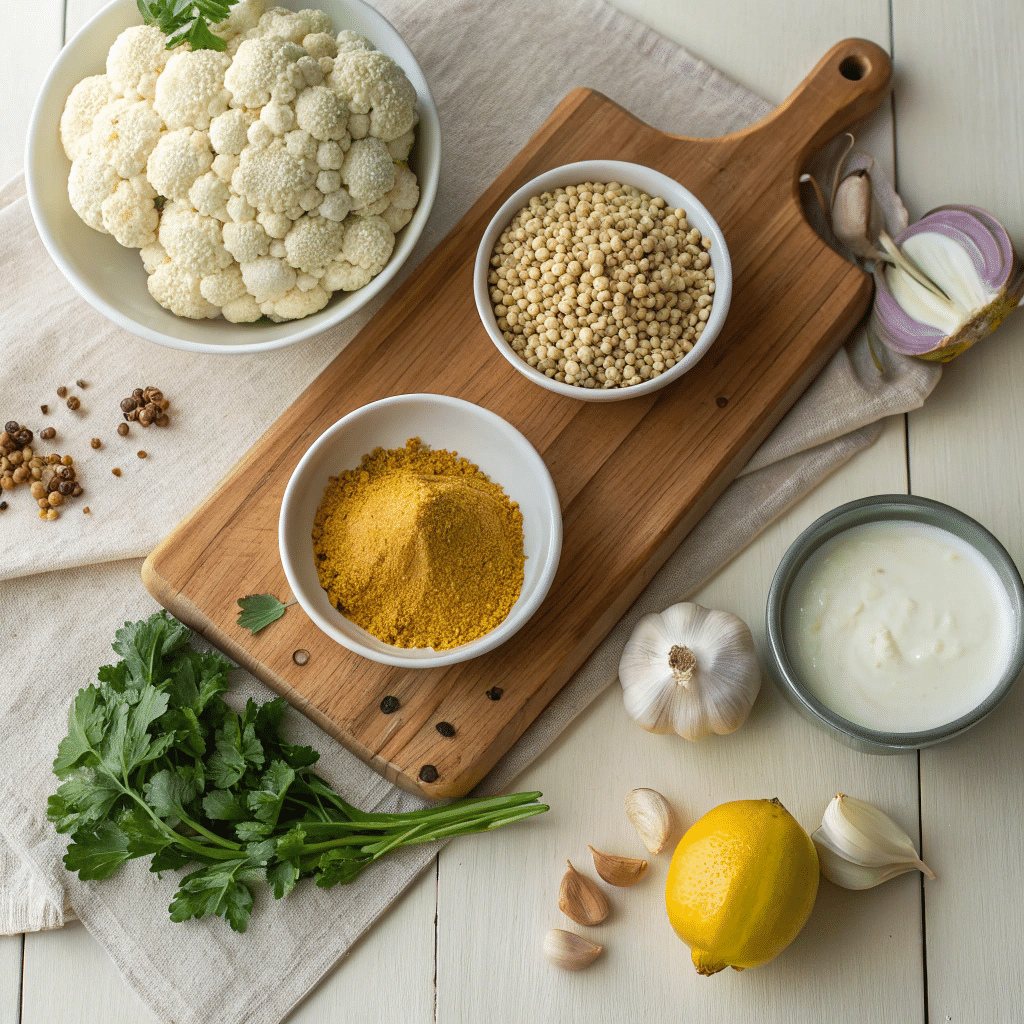 Spelt Cauliflower and Turmeric Soup