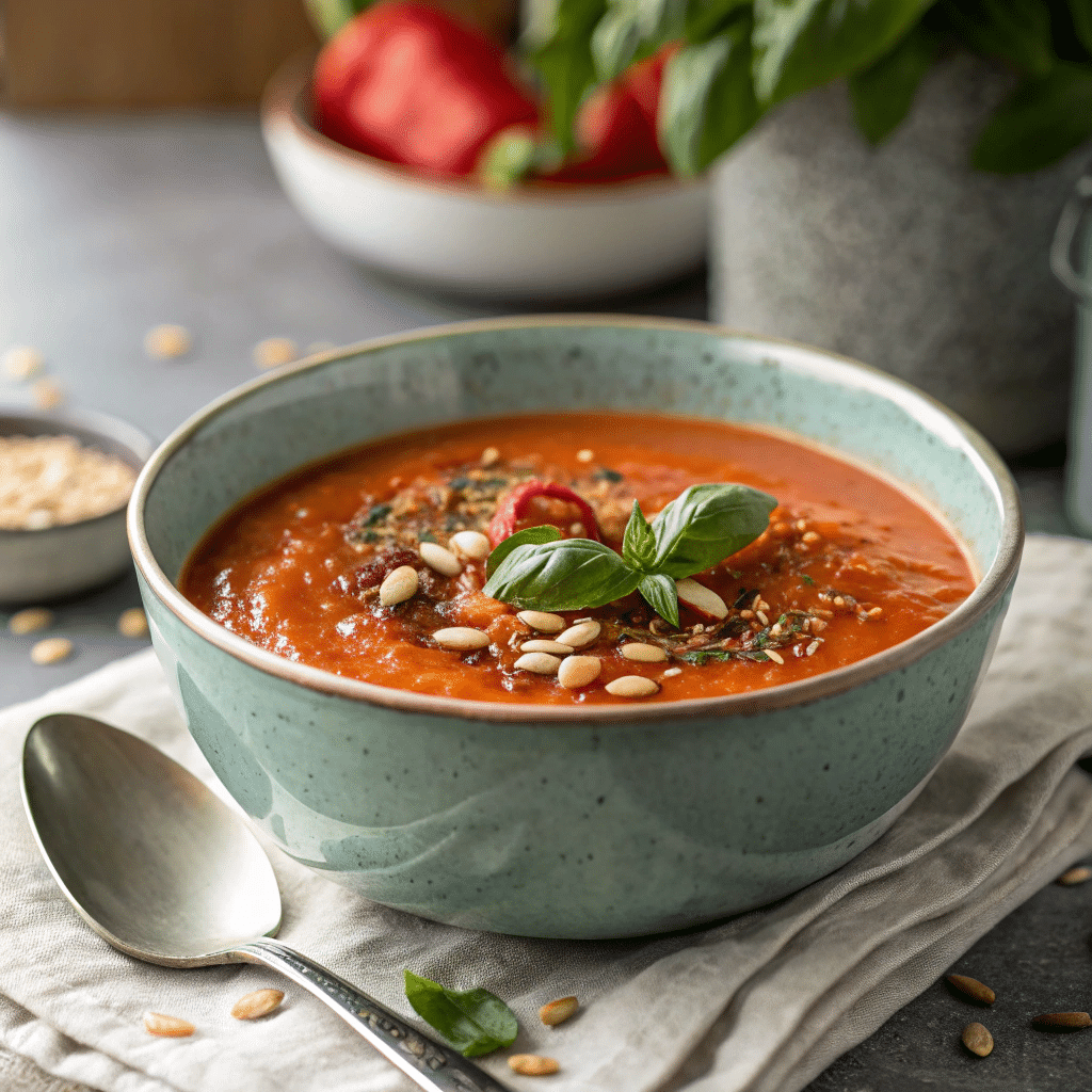 Spelt Tomato and Red Pepper Soup